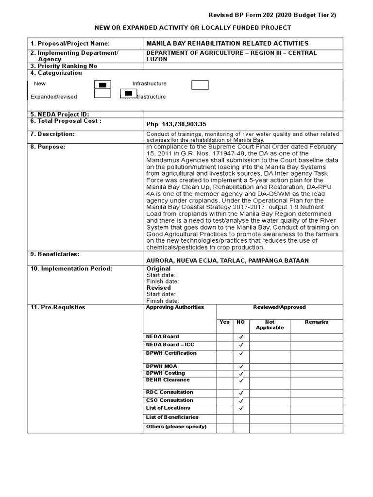 BP Form 202 | PDF | Agriculture | Natural Environment