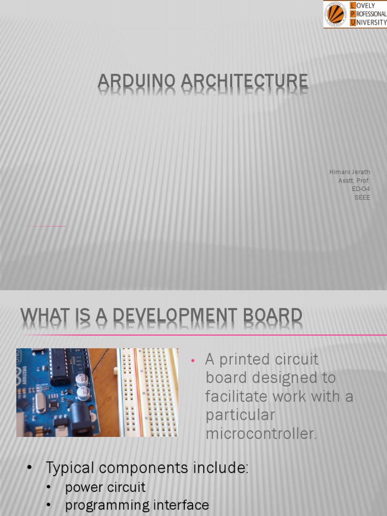 Arduino Architecture: Himani Jerath Asstt. Prof. ED-04 Seee | PDF ...