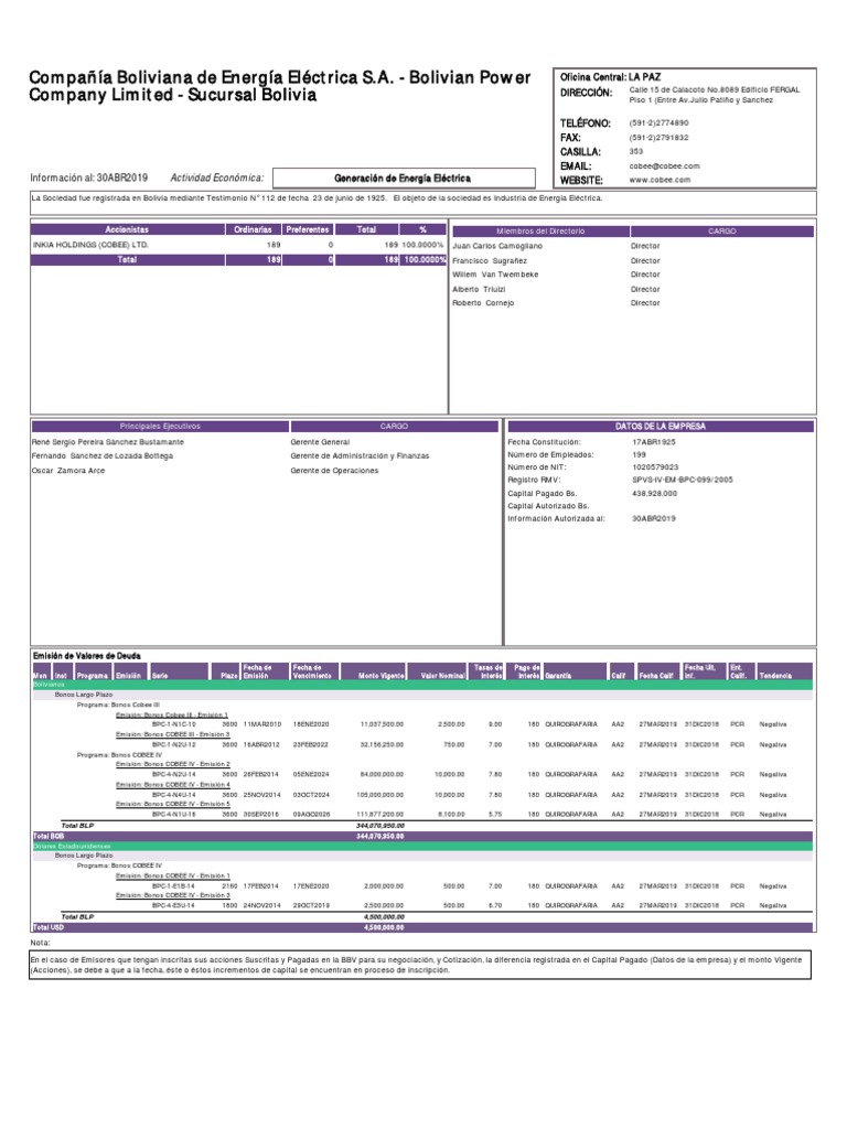 BPC Car | PDF | Bolivia | Economias