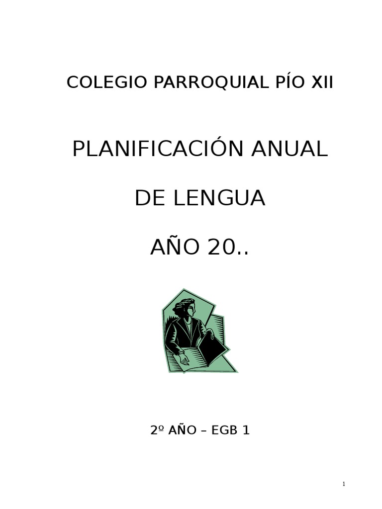 Planificación Anual de Lengua 2° Grado | PDF | Escritura | Palabra