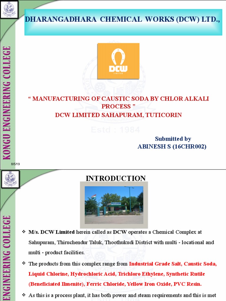 Dharangadhara Chemical Works (DCW) LTD. | PDF | Sodium Hydroxide ...