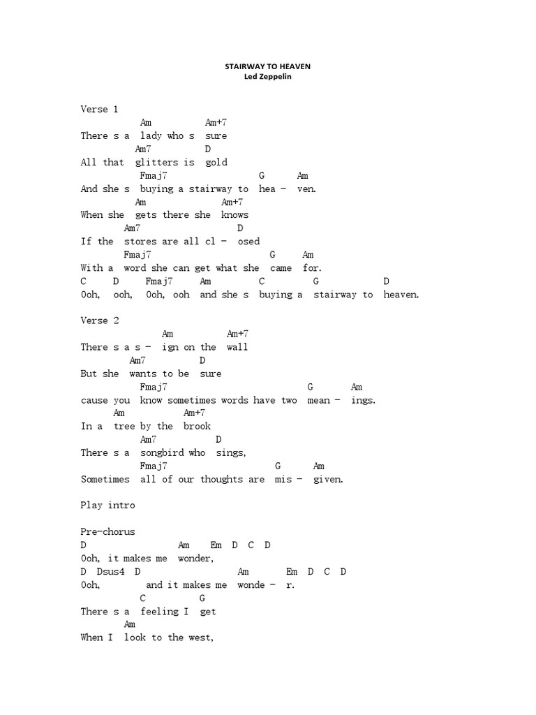 Stairway To Heaven | PDF