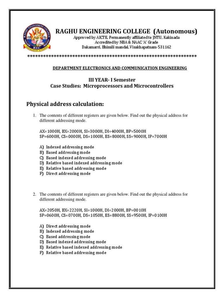 8086 Case Studies | PDF | Microprocessor | Integer (Computer Science)