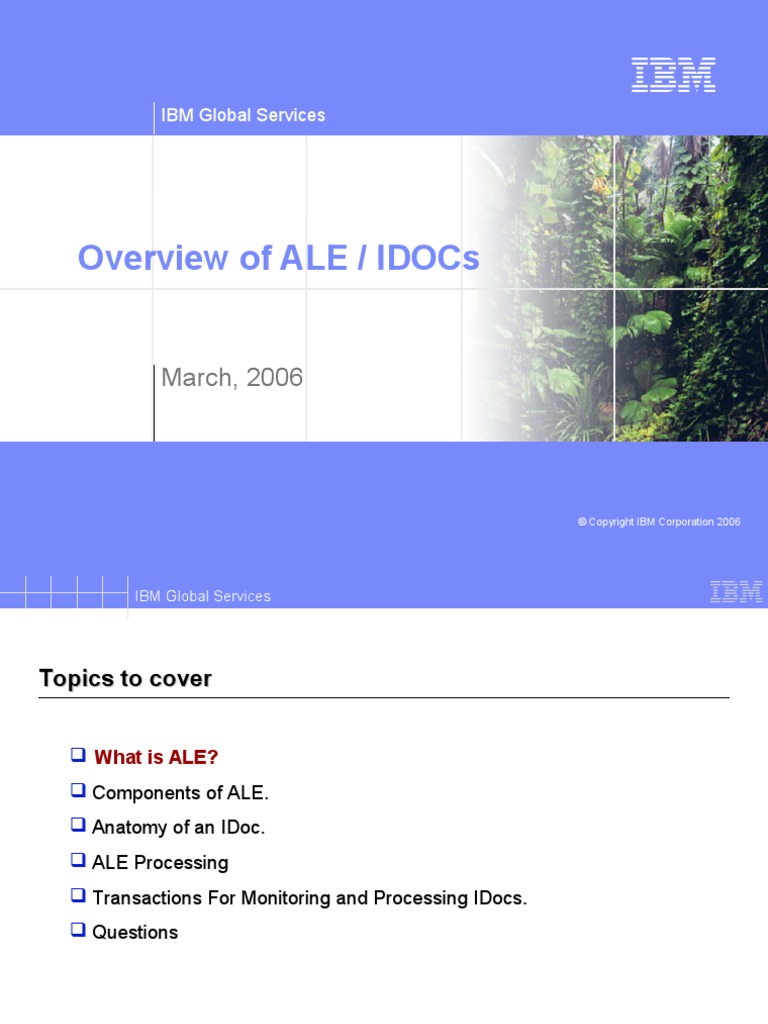 Ale Idoc Edi Slide Show | PDF | Electronic Data Interchange | Databases
