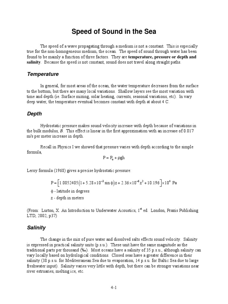 Understanding the Complex Factors that Influence the Speed of Sound in ...
