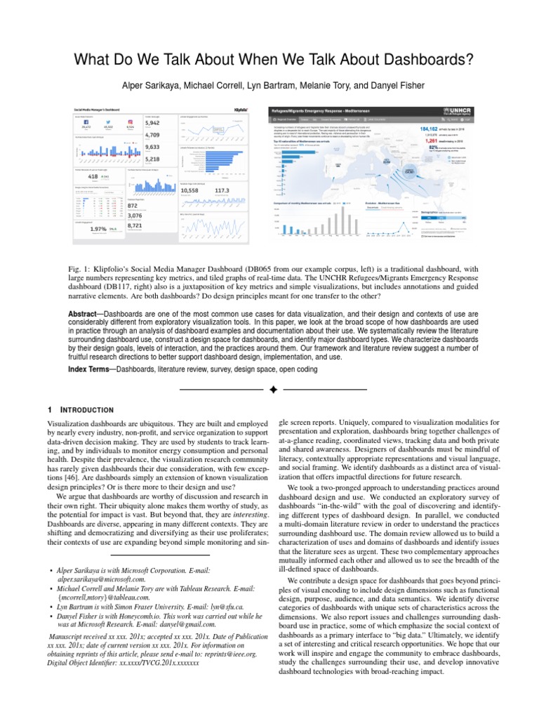 What Do We Talk About When We Talk About Dashboards? | PDF | Data ...