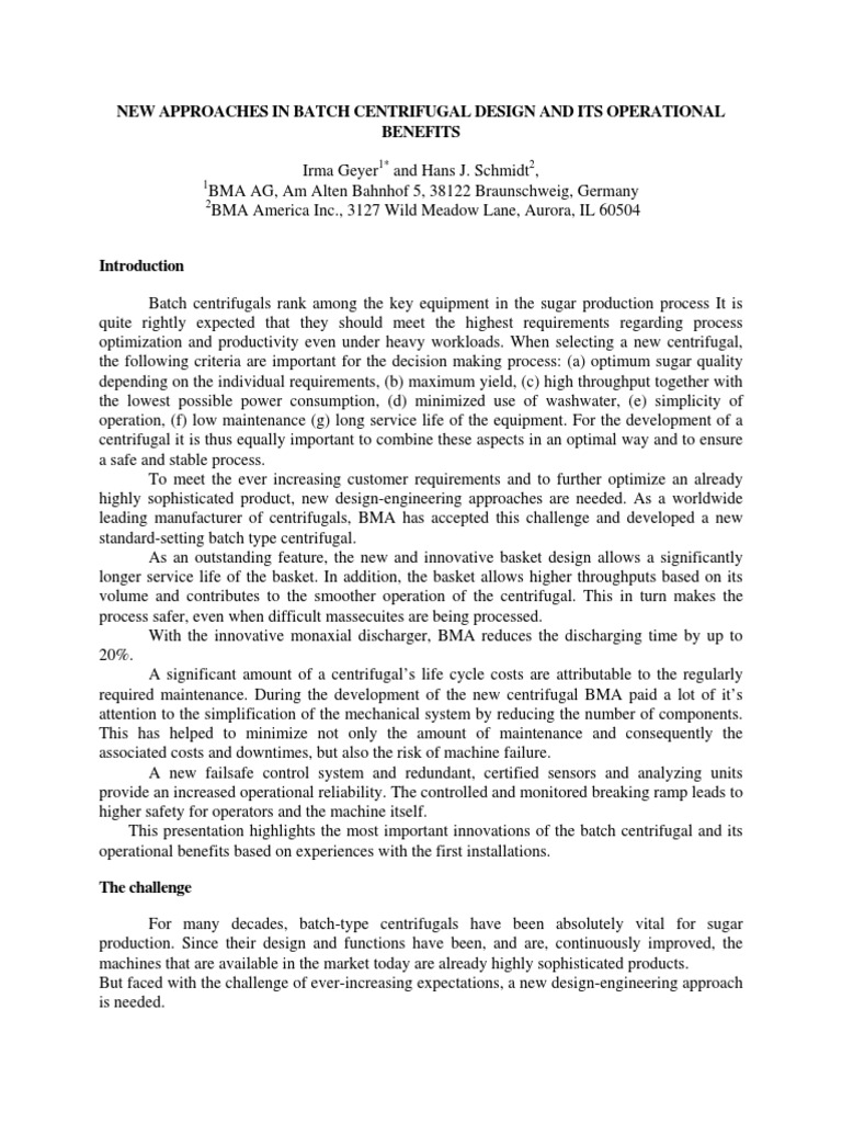 Batch Centrifugal Design | PDF | Reliability Engineering | Fatigue ...