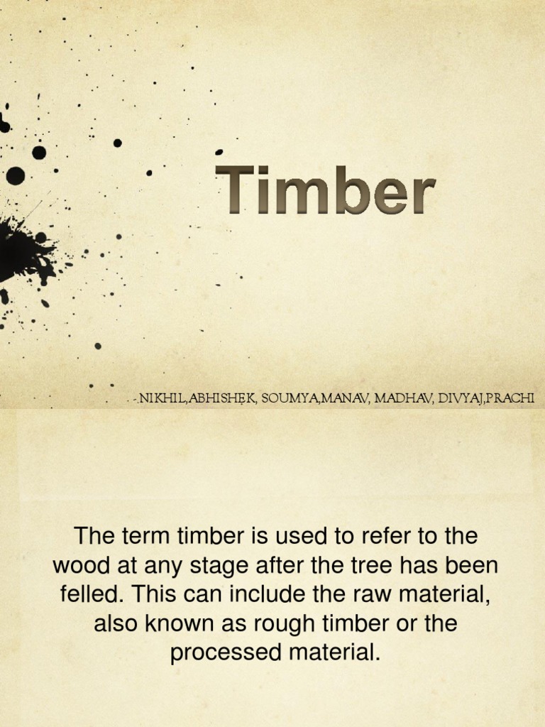 Timber | PDF | Wood | Lumber