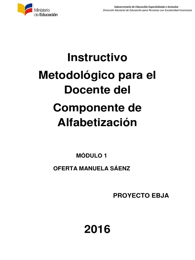 Alfabetización para jóvenes y adultos | PDF | Escritura | Aprendizaje