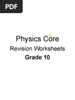 Grade 8 Physics Worksheet | PDF | Velocity | Speed