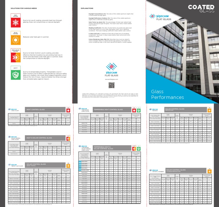 Coated Glass Performance Table Sisecam Glass | PDF | Physical Phenomena ...