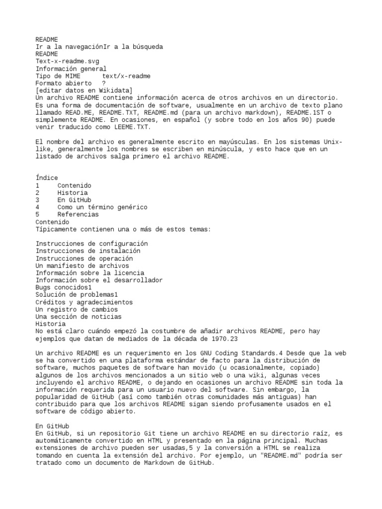 Que Es README | PDF | Archivo de computadora | Gestión de datos