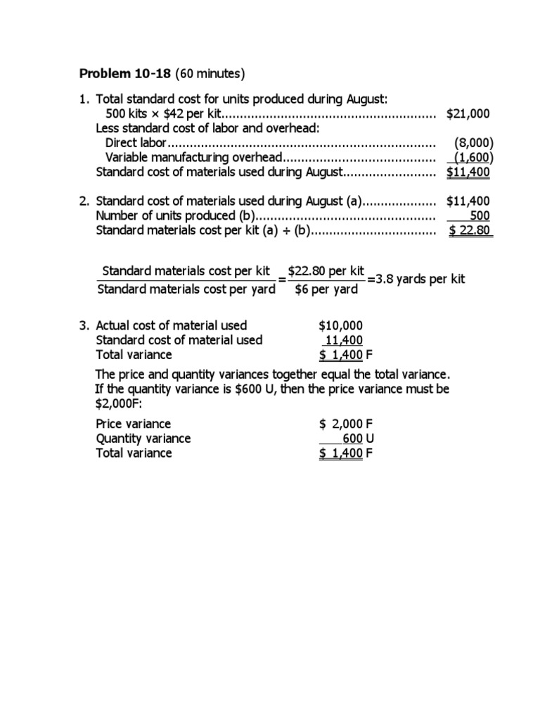 Problem10 18 and 10 20 | PDF | Variance | Prices