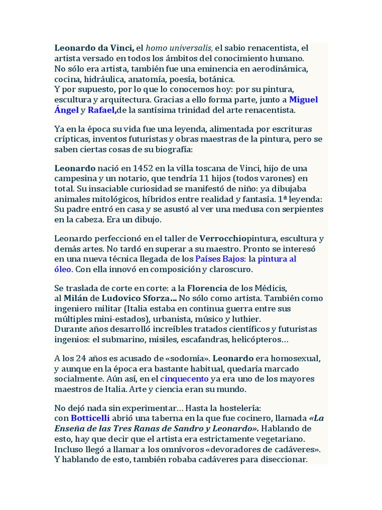 Leonardo Da Vinci | PDF | Leonardo Da Vinci | Pinturas