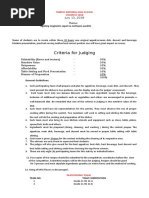 Cooking Contest Judging Criteria | PDF