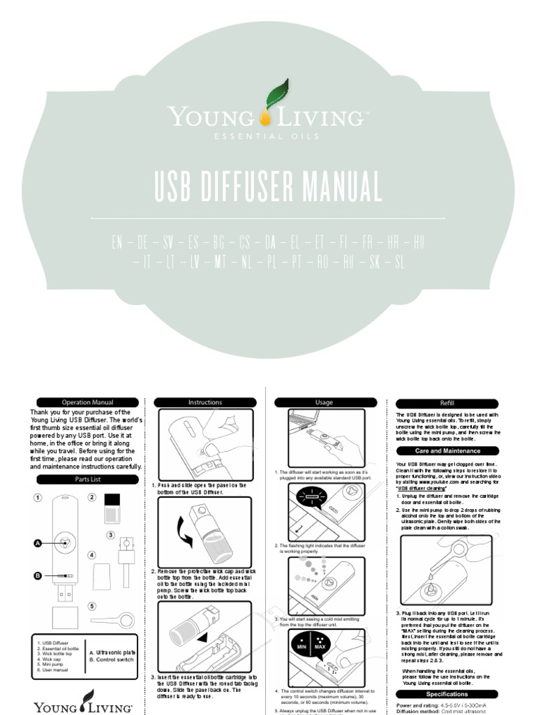 Usb Diffuser Manual | PDF | Nature