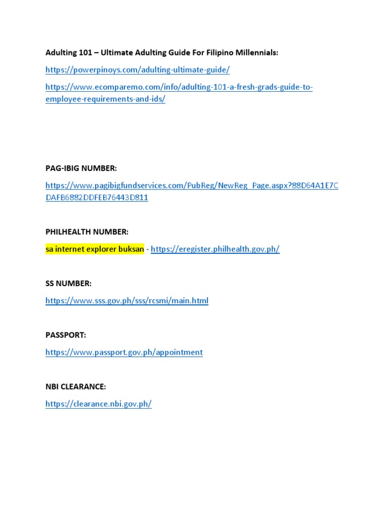 Adulting 101 Ultimate Adulting Guide For Filipino Millennials Pdf