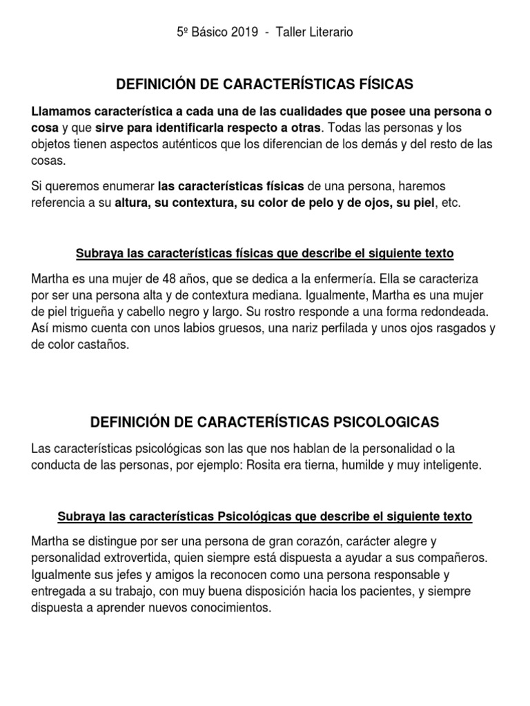 Caracteristicas Fisicas y Psicologicas | PDF | Ciencias del ...