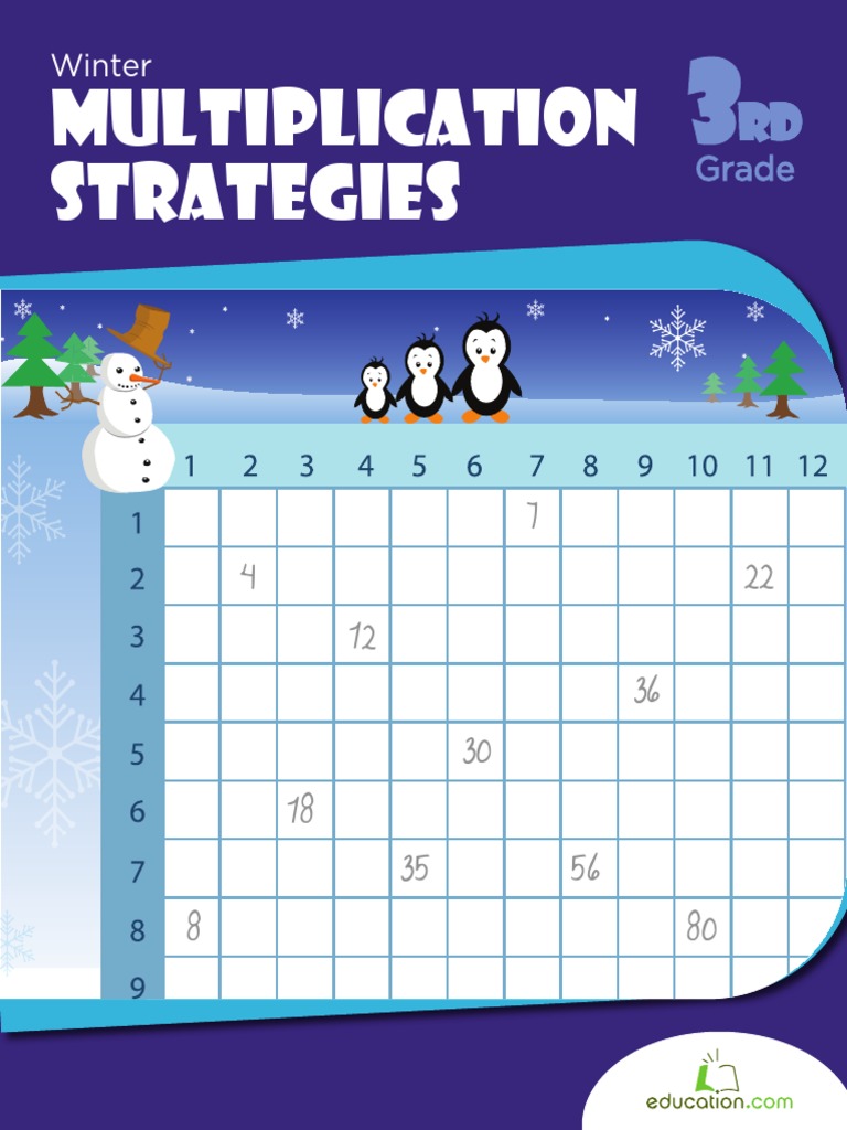 Winter Multiplication Strategies Workbook | PDF | Multiplication | Numbers