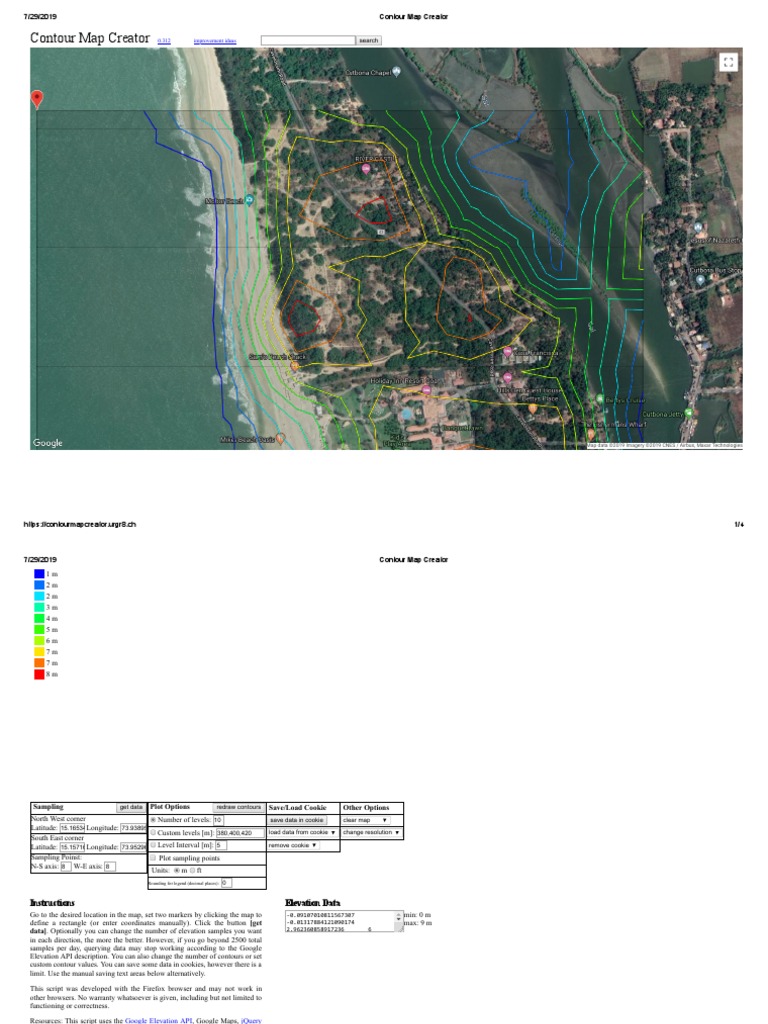 Contour Map Creator 0 312 Improvement Ideas Pdf Cookie
