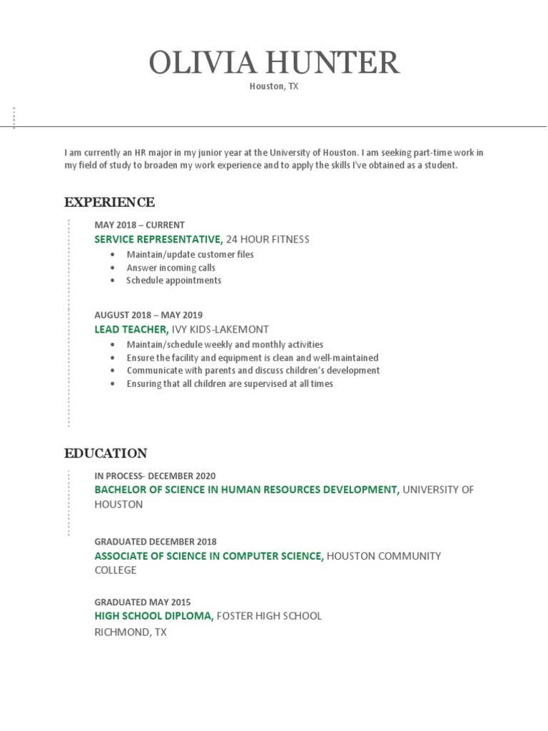 Resume For e Portfolio | PDF | Career & Growth | Business