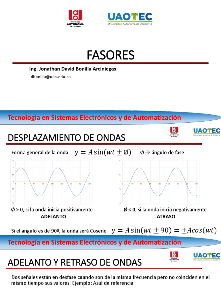 2 Fasores | PDF | Fase (ondas) | Olas