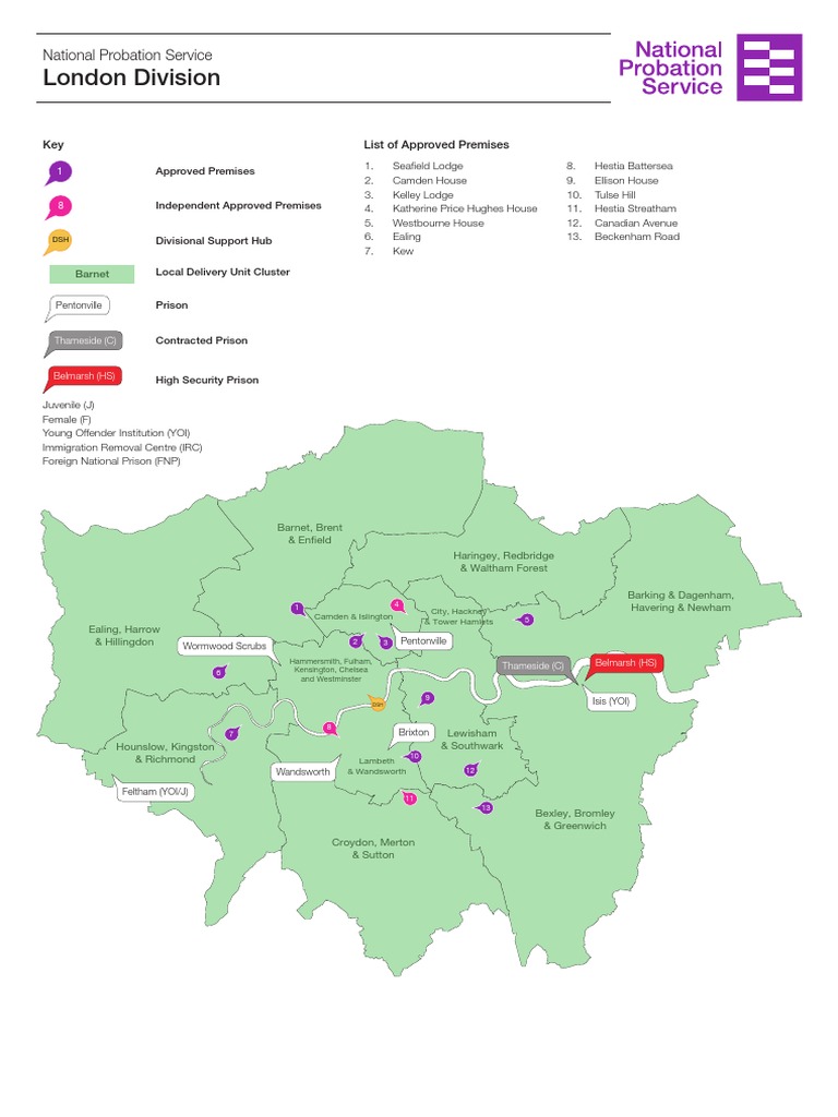 London Divisional Map 2019 | PDF | Imprisonment And Detention | Law ...
