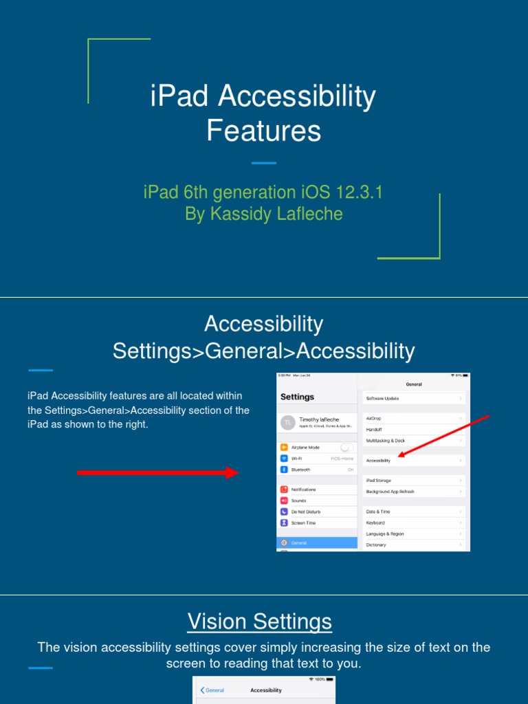 Ipad Accessibility Features | PDF | Ios | Accessibility