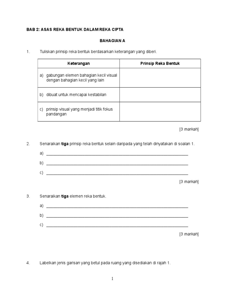 Asas Reka Bentuk Dalam Reka Cipta | PDF