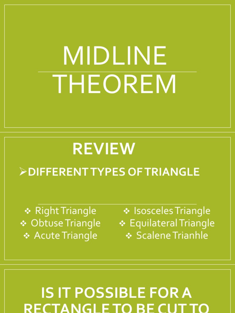 Midline Theorem | PDF | Triangle | Geometry