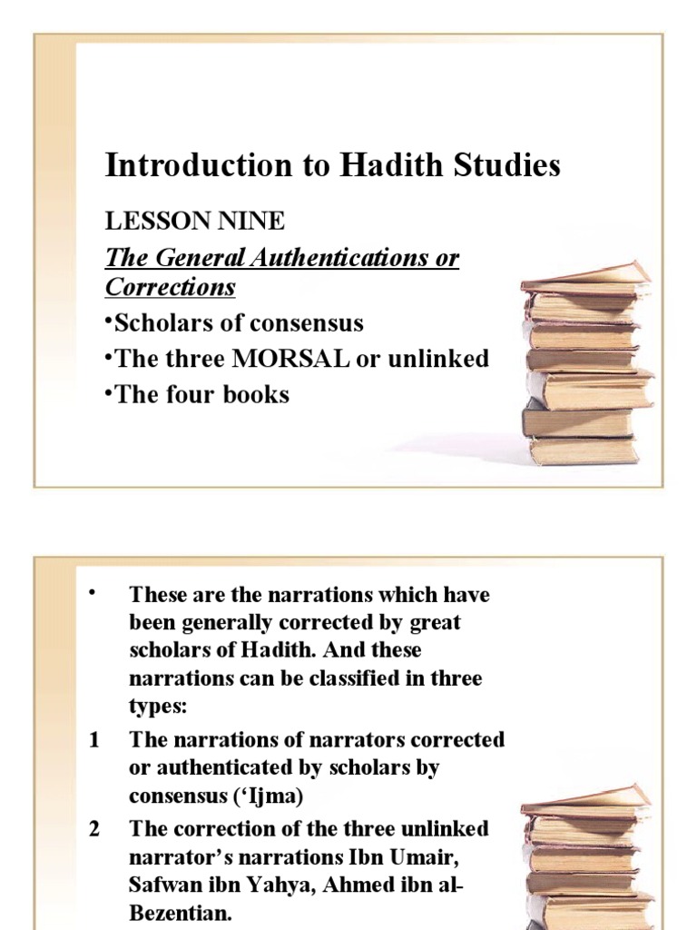 Introduction To Hadith Studies: Lesson Nine | PDF | Hadith | Theocracy