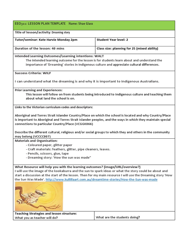 lesson plan indigenous perspectives- shae glass | Indigenous ...
