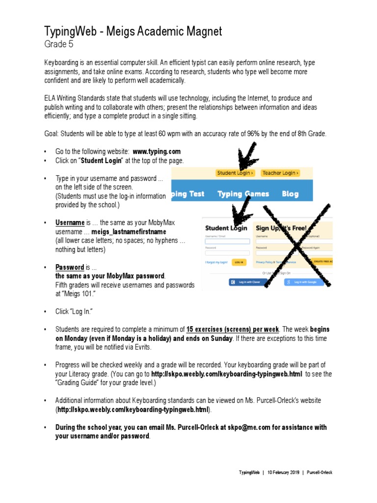 Typingwebinstructions Grade5 2019-20 | PDF | Career & Growth