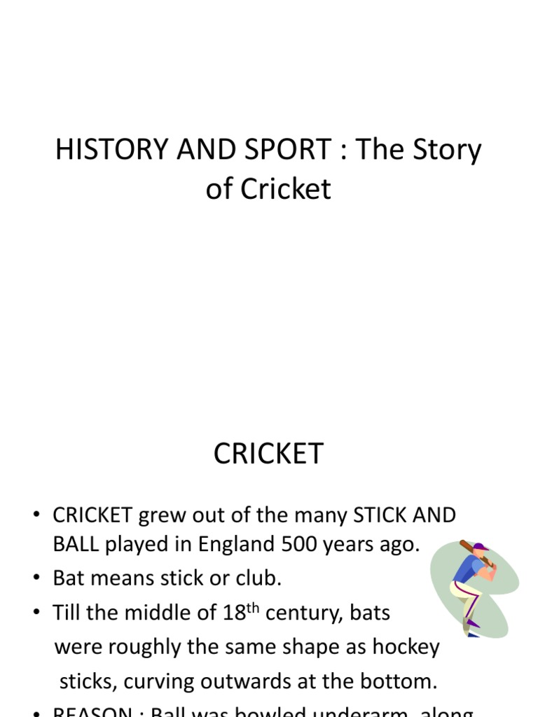 History and Sport: The Story of Cricket | PDF