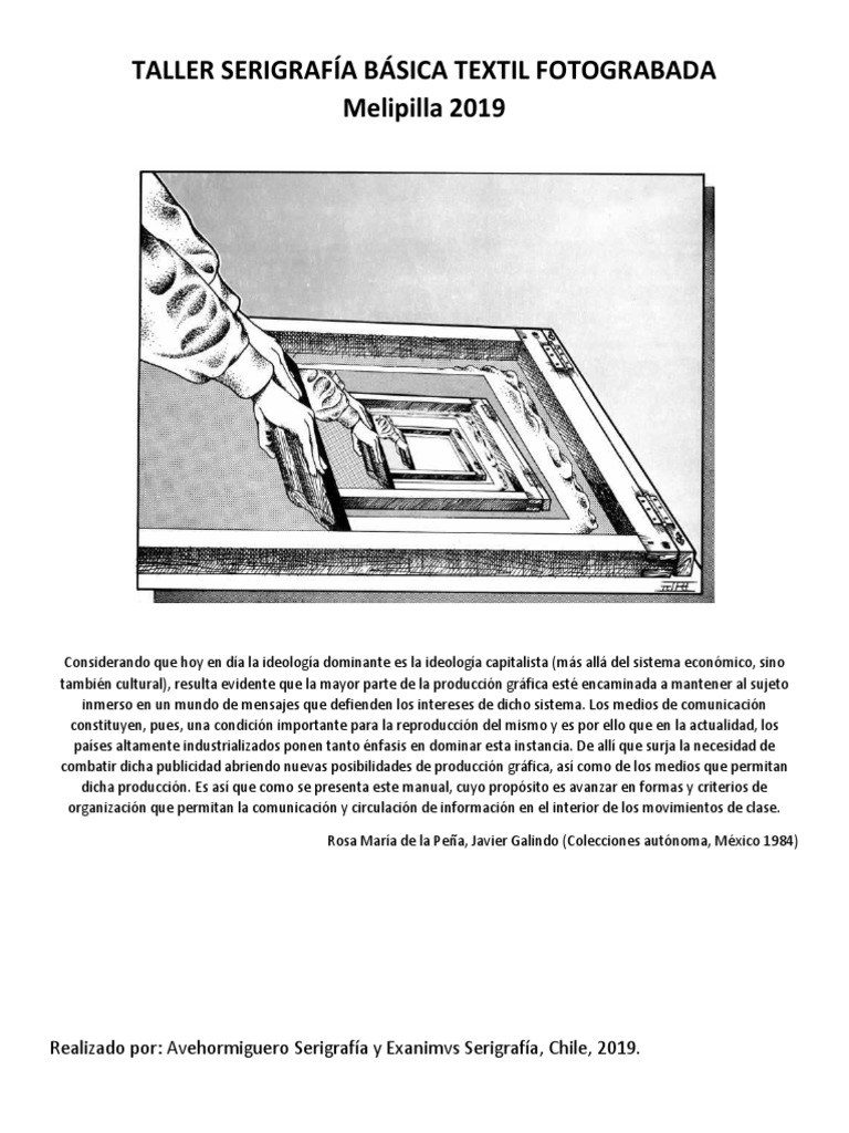 Manual de Serigrafía Fotograbada Textil Básica | PDF | Aluminio | Química