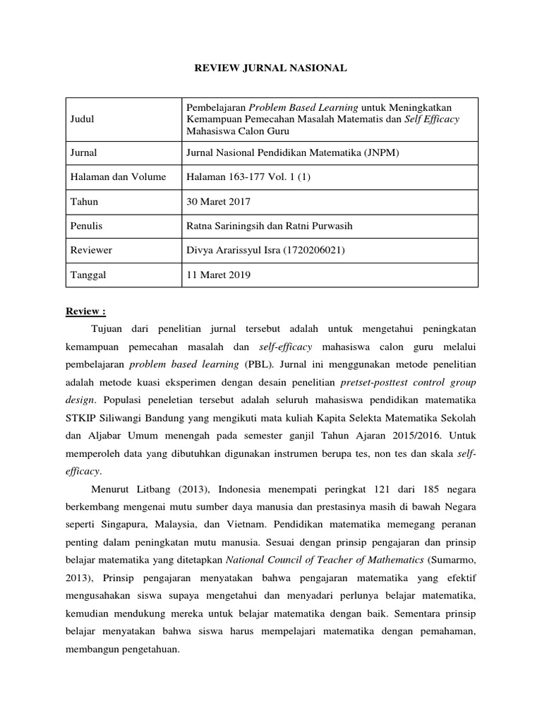 Review Jurnal Nasional | PDF