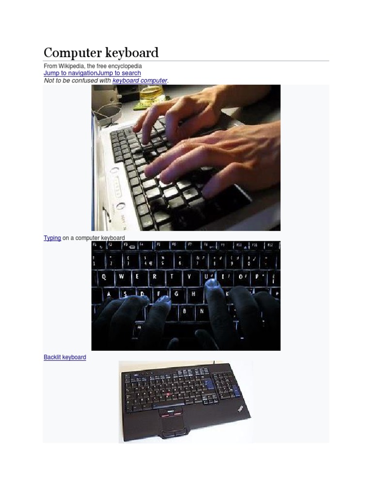 Computer Keyboard: Jump To Navigationjump To Search | Download Free PDF ...
