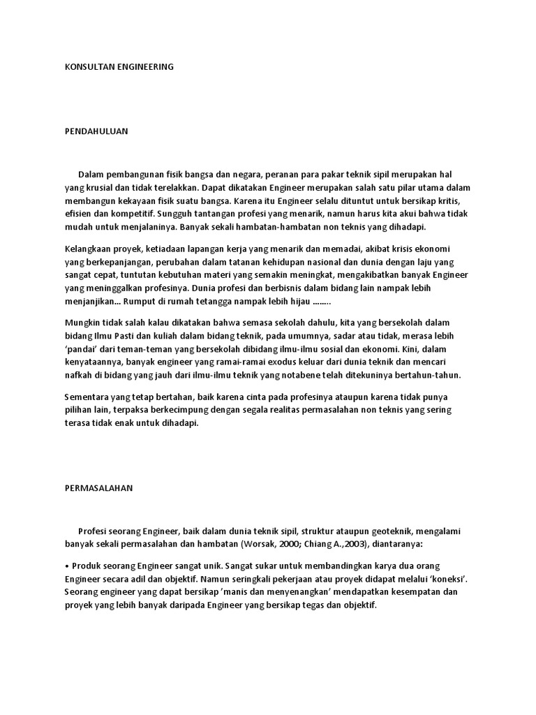 Konsultan Engineering | PDF