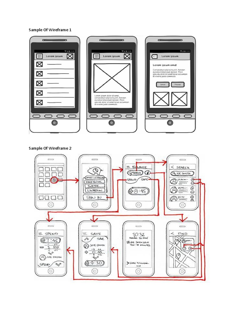 Sample of Wireframe | PDF