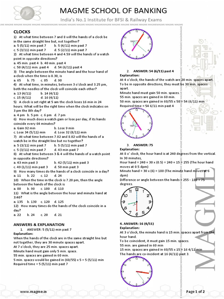 Clocks | PDF | Clock | Time
