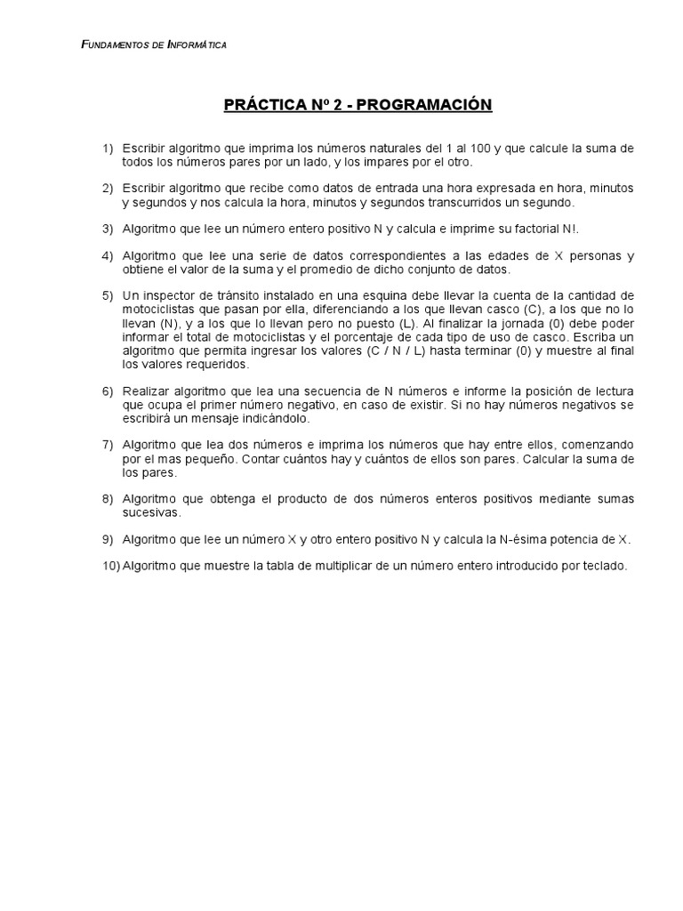 Practica Programación | PDF
