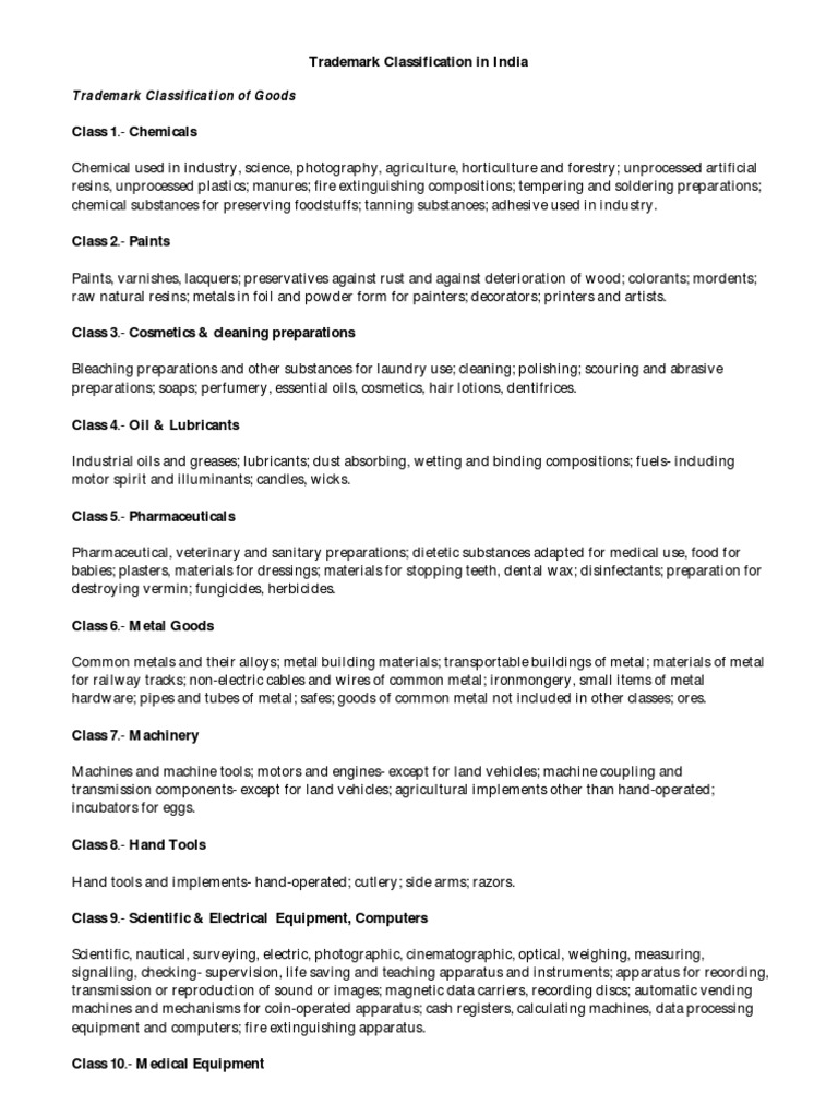 Trade Mark Classification PDF | PDF | Drink | Fruit