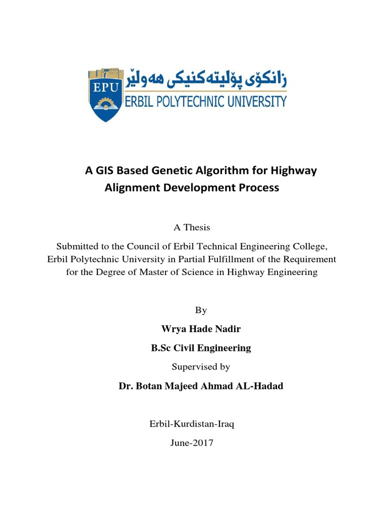 AGISBased Genetic Algorithmfor Highway Alignment Development Process | PDF | Mathematical ...