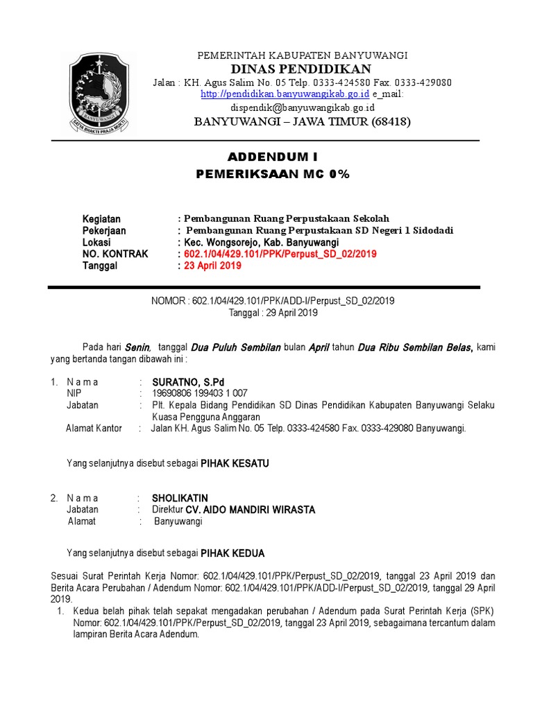 Addendum I MC 0% | PDF