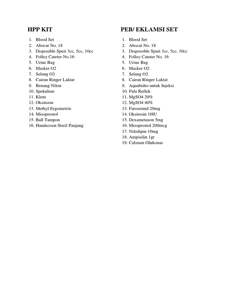 HPP Kit Peb Kit | PDF