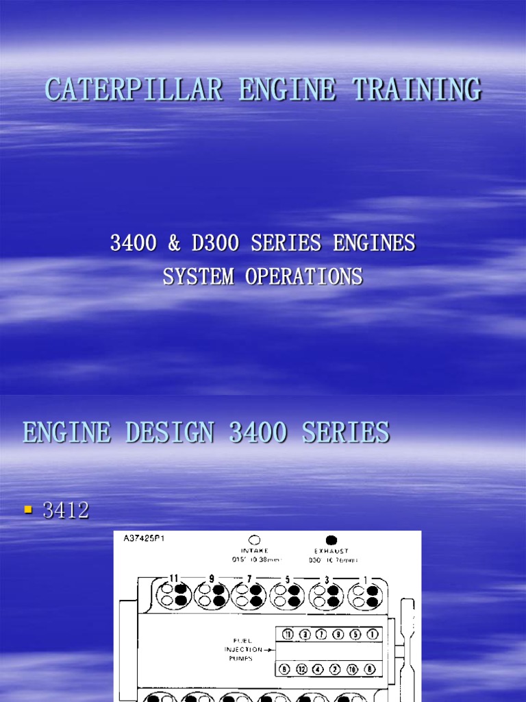 Caterpillar Engine Training 3400 Series | PDF | Turbocharger | Internal ...