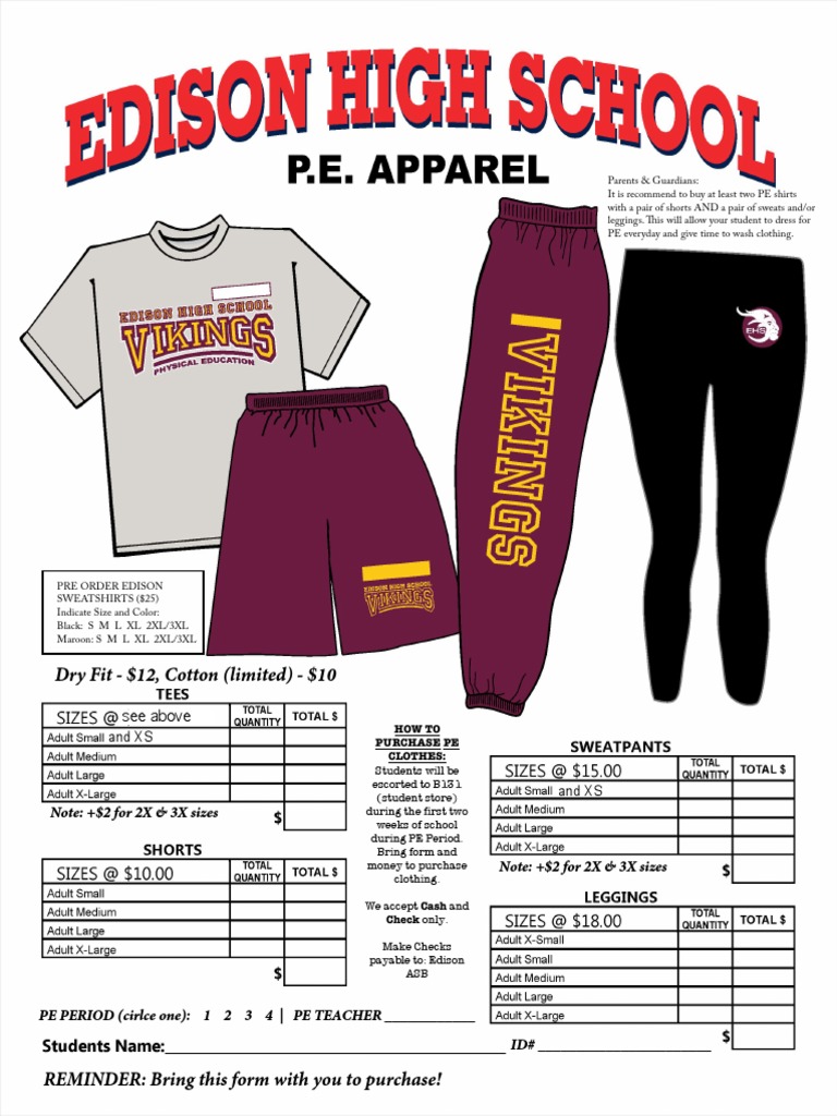 Edison Hs Pe Flyer | PDF