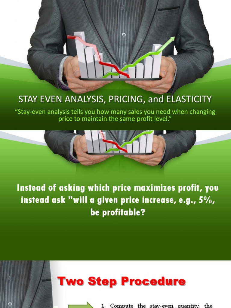 Stay Even Analysis, Pricing, and Elasticity | PDF