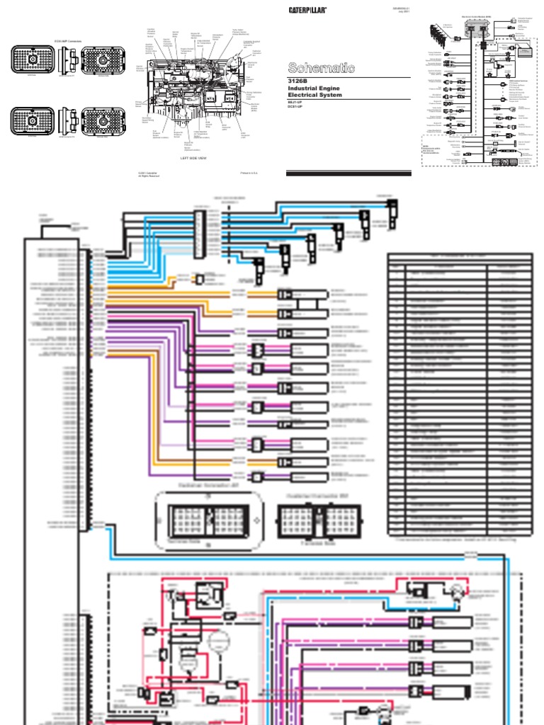 3126B Industrial Engine Electrical System: ECM AMP Connectors | PDF ...