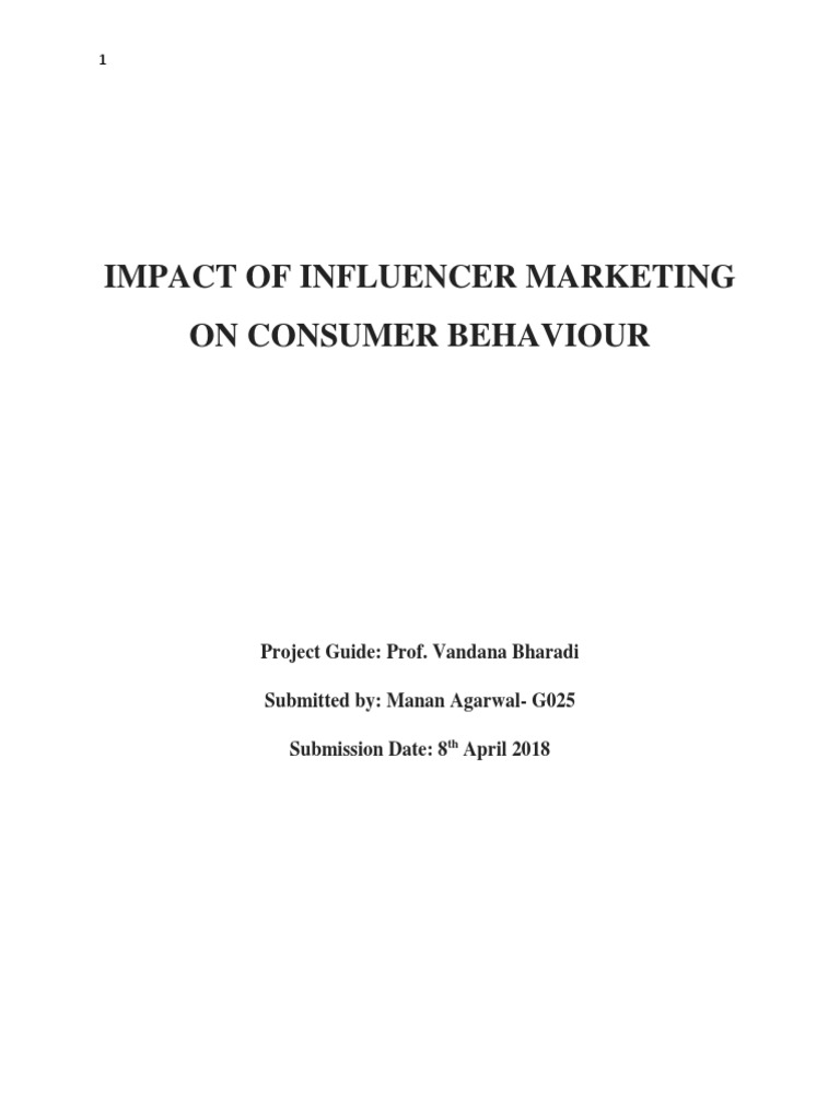 Research Paper Influencer Marketing | PDF | Marketing | Sampling ...